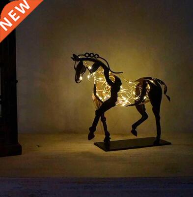 Adonis D Openwork Abstract Metal Horse Statue Modern