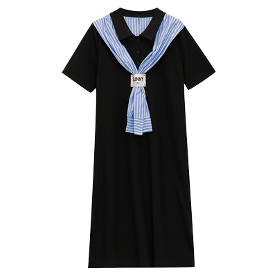 DM100大码女装夏季微胖mm【polo领T恤】肌理感短袖针织上衣T恤