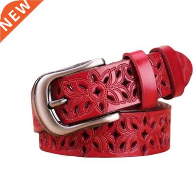 New Women's Belt with Hollow Pattern Luxury Belt Designers W