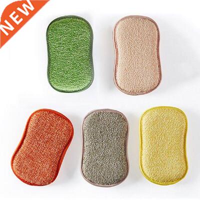 5PCS Scrub Sponges for Dishes Non-Scratch Microfiber Sponge