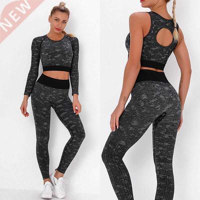 Women's Sport Suit Gym Tights Yoga Set Gym Clothes Fitness W