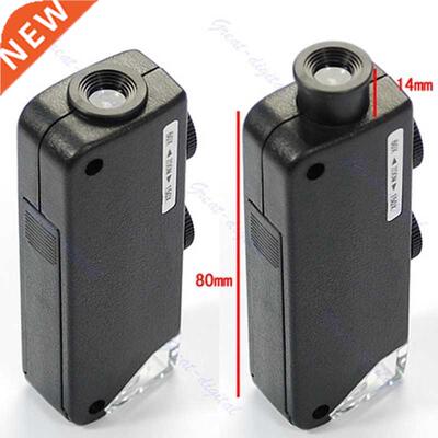 Mini Hndheld 60x-100x Pocket Microscope Mgnifer Loupe With