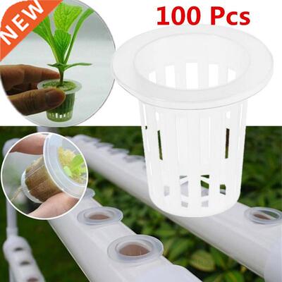 100pcs Mesh Pot Net Basket Hydroponic Aeroponic Planting Gr