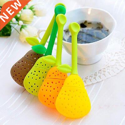 1Pcs Random Color Tea Infuser Pear Shape Silicone Reusable
