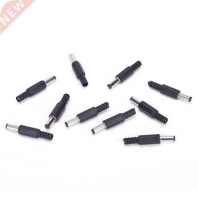10 X Black Cover 2.1x5.5mm Male DC Power Plug Jack Connector