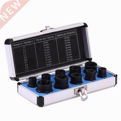 10pcs Damaged Nut Bolt Remover Stud Extractor Set Steel Brok