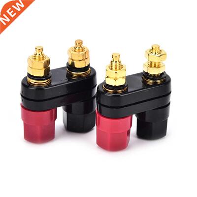 2PCS Banana plugs Couple Termnals Red Black Connector Ampl