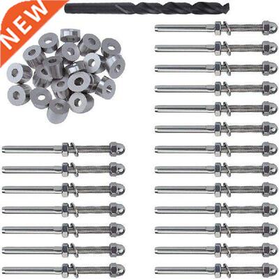 20 Pairs 1/8 Inch Cable Railing Kits 30 Degree Beveled