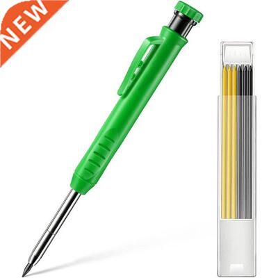 Solid Woodworking Pencil Set For Construction, 7 Refills Bui
