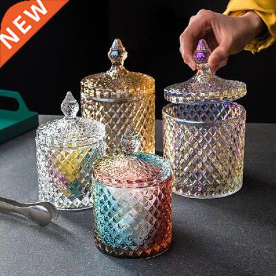 300/600ML Color Crystal Glass Storage Canned Sugar Cans