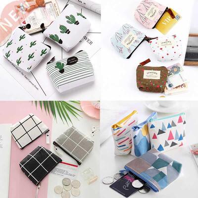 Women Small Coin Purse Zipper Mini Animal Flower Patter Coi