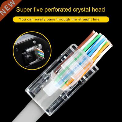 100x Gigabit Bulk Ethernet Crimp Connectors Gold Plated RJ45