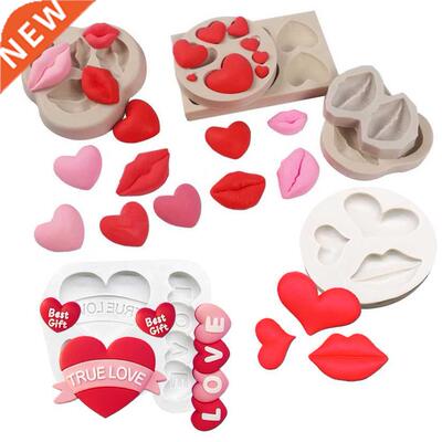 Lip Heart LOVE Shapes Silicone Mold Sugarcraft Cookie Cupcak