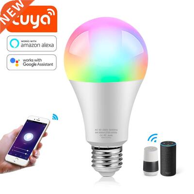 Tuya Smart lamp 15W WIFI LED light Bulb Smart Life RGB Bluet