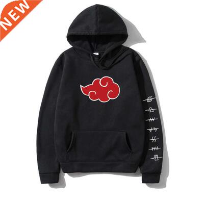 Japanese Anime Akatsuki Cloud Symbols Pullover Hoodie Men Fa