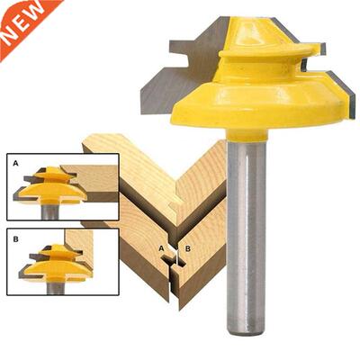 45 Degree Lock Miter Router Bit Shank Wood Tenon Milling Mor