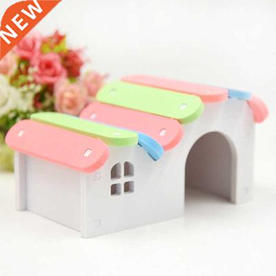 Hamster Sleep House Natural Wood Nest Small Animal Wooden