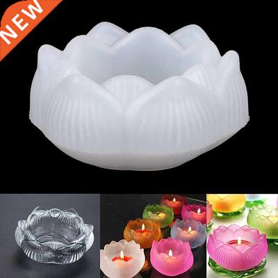 Transparent  Ashtray Mold Lotus Candle Holder Storage