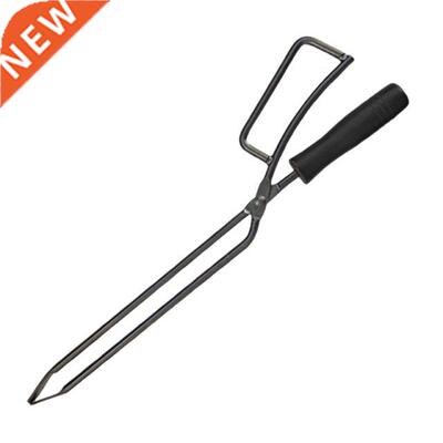 Stainless Steel Charcoal Fire Tongs Shears Outdoor Camping B