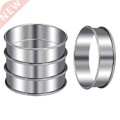 New 4 Pcs Muffin Tart Rings Double Tart Ring Stainless