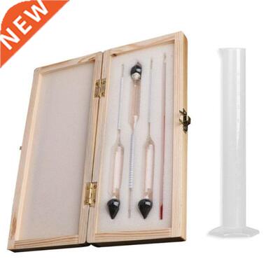Hydrometer Tester Vintage measuring bottle wooden box Set To