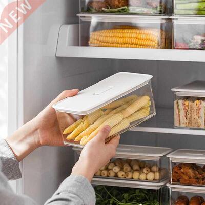 Freezer Food Storage Boxes Plastic Fridge Storage Tray Rake