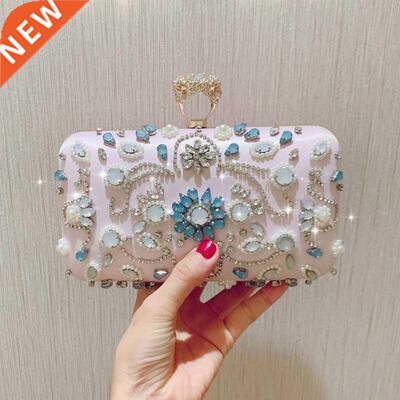 Women Fashion Diamonds Evening Chain Shoulder Bags 2021 Fema