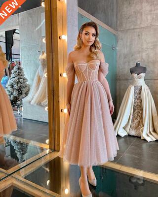 2021 New Short Prom Dresses With Boat Neck Celebrity Dresses