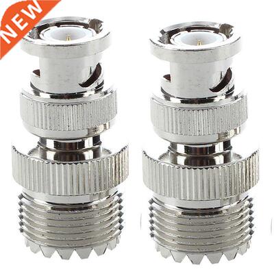 2 Pcs BNC Male Plug to UHF SO239 Female RF Coaxial RF Connec