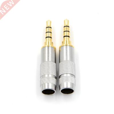4 Pole .5mm Stereo Headphone Male Plug Jack Audio Solders C