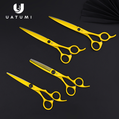 UATUMI专业美发剪刀发型师专用美发剪发廊专用剪刀套剪特氟龙镀色