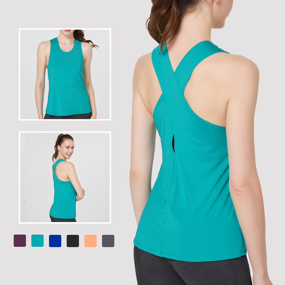 Crisscross Back Yoga Tank Top 女士交叉运动健身美背瑜伽背心