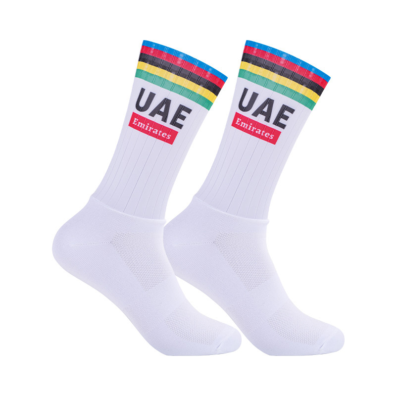 UAE空气动力骑行袜 Aero socks车队专用自行车袜面料拼接防滑男女