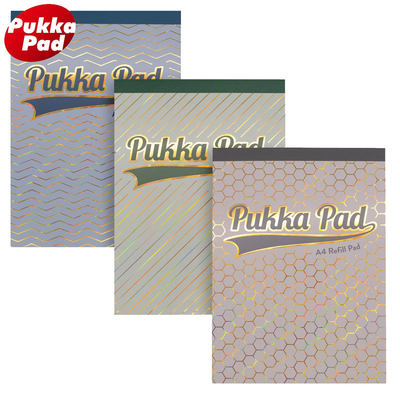 Pukka Pad 上翻烫金系列创意可撕A4横线加厚笔记本大学生考研美式拍纸本记事本带孔易撕
