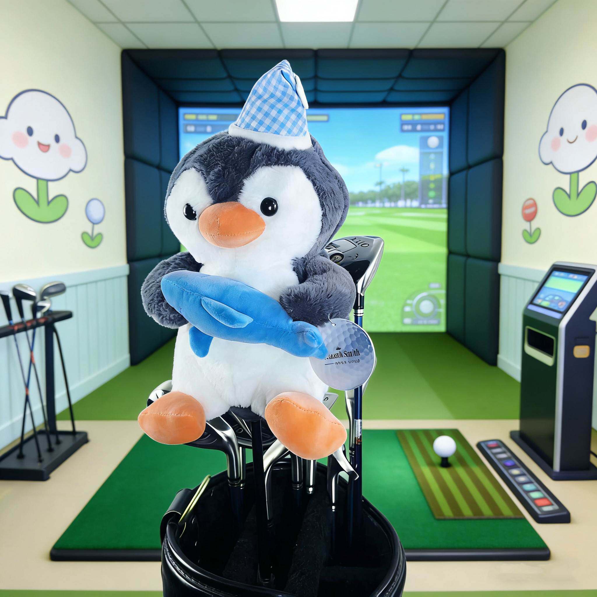 萌企鹅高尔夫一三五号木小鸡腿杆套宠物杆头套球杆保护套高品质