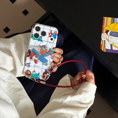 小狗飞行员适用苹果17promax菲林手机壳iPhone16全包软壳华为P90简约防护小米VIVO可爱个性荣耀一加OPPO三星