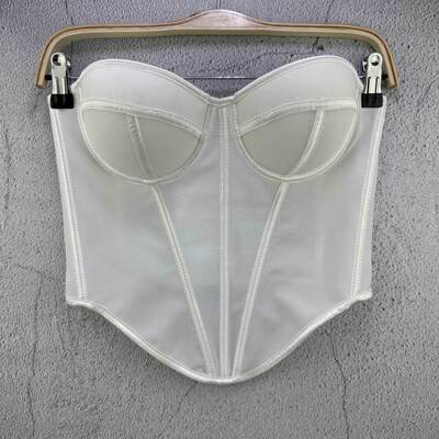 复古网纱吊带修身性感上衣