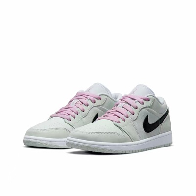 Air Jordan 1 Low AJ1绿樱花粉女款复古篮球鞋CZ0776-300 广东dc