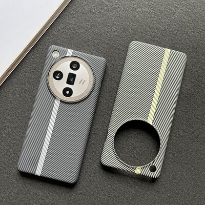 OPPOFindx7Ultra手机壳凯夫拉超薄细纹适用findx6Pro大漠银月碳纤维同款芳纶X7/X6浮雕半包大孔防摔保护壳