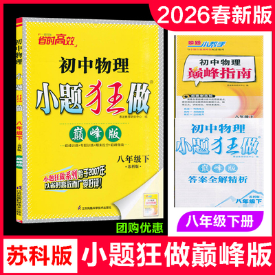 小题狂做巅峰版物理八下苏科版
