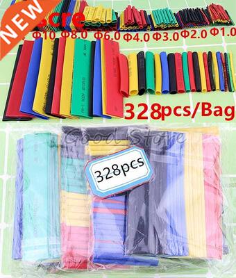 328Pcs Assorted Polyolefin Heat Shrink Tubing Tube Cable Sle