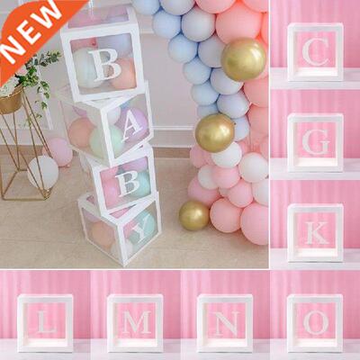 11.81 in Clear Cardboard Cube Box Plastic Balloon Box