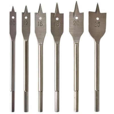 6pcs/Set Titanium Coating Hex Shank Spade Bits Flat Boring