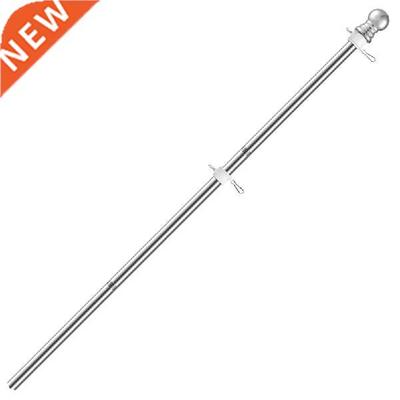 Flag Pole Spinning Yard Rod Metal Bracket Holder Stick