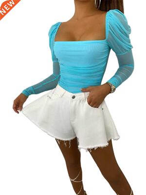 wsevypo Women Wide Leg Shorts Summer Fashion Solid Color Mid