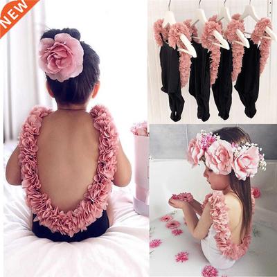 Baby Girls Swimwear Toddler Kids Swimsuit Bikini Flower Girl