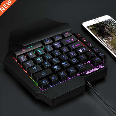 Gaming Keybod One-handed Wired Keybods F6 RGB PC Keypad