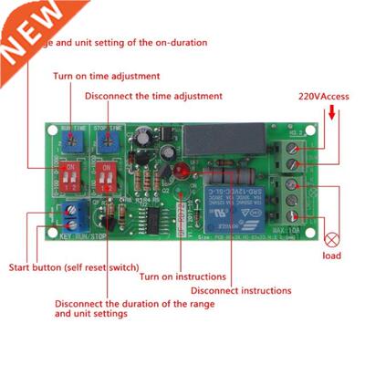 Cycle Delay Timing Timer Relay Switch Turn ON/OFF Module AC