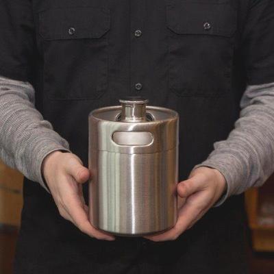 Brand New Stainless Steel 2L/64oz Mini Beer Bottle Barrels