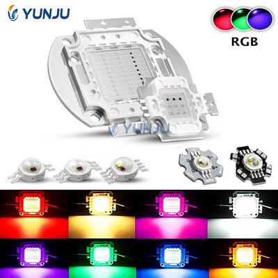 RGB High Power LED bulbs Red Green Blue 3W 10W 50W 100 Watts